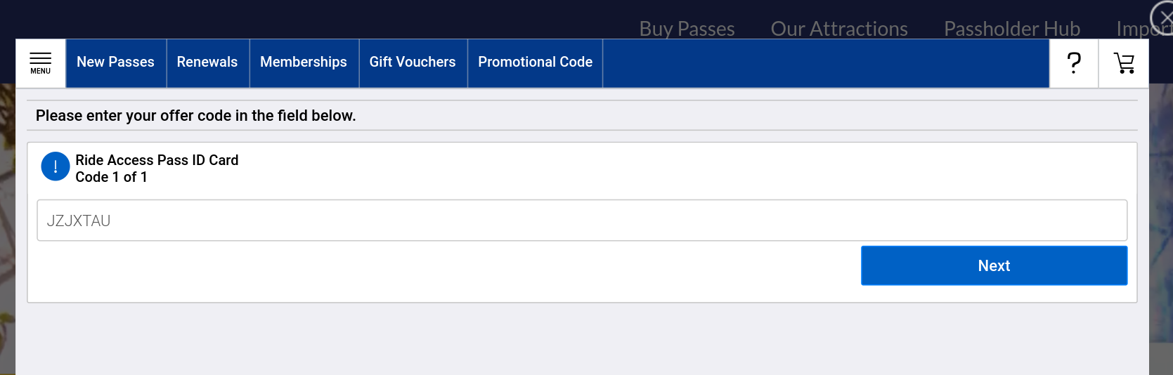 …link your Access Card or ID to Merlin to get a Ride Access Pass